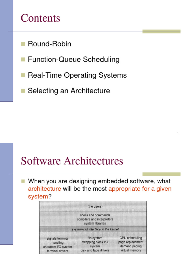 SW Architectures | PDF | Scheduling (Computing) | Computer Programming