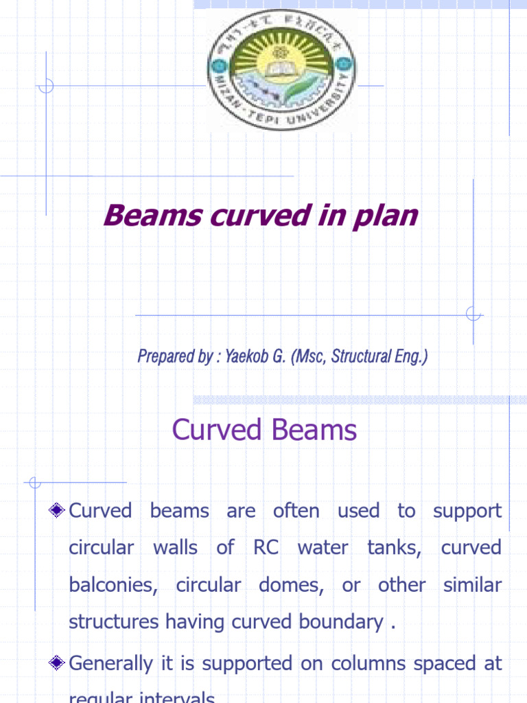 Curved Beams Design in Plan Final | PDF | Beam (Structure) | Bending