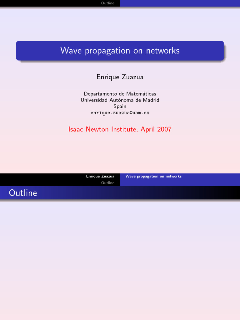 networks | PDF | Inverse Problem | Waves