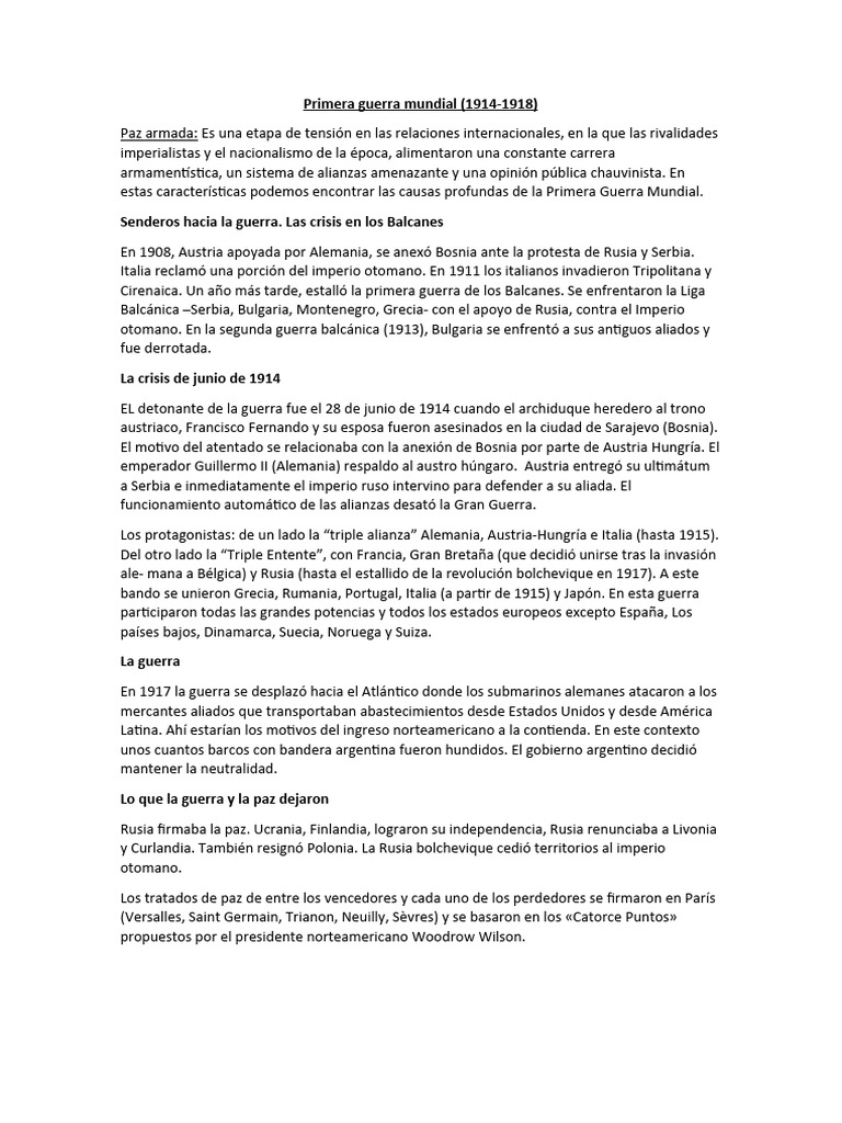 Primera Guerra Mundial | PDF | Austria Hungría | Primera Guerra Mundial