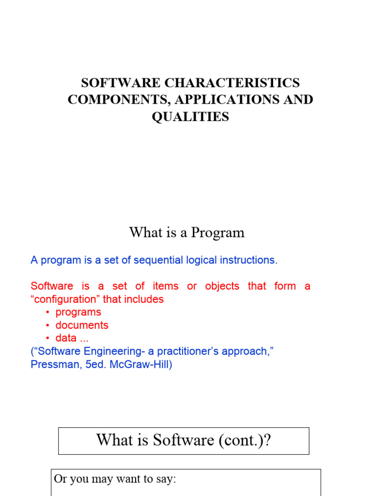 Unit1 L1 Software | PDF | Software | Embedded System
