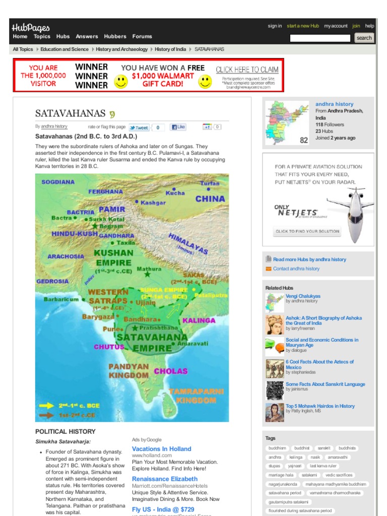Satavahanas: Satavahanas (2nd B.C. To 3rd A.D.) | PDF | Sanskrit | Jainism