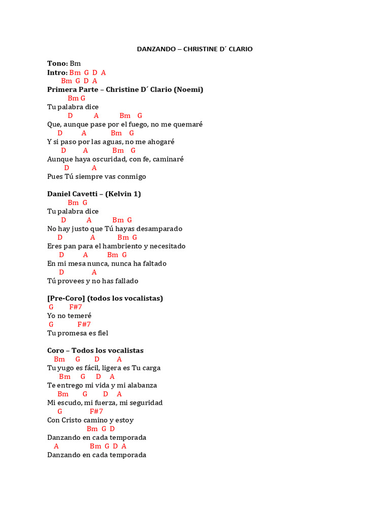 Danzando - Christine D Clario | PDF