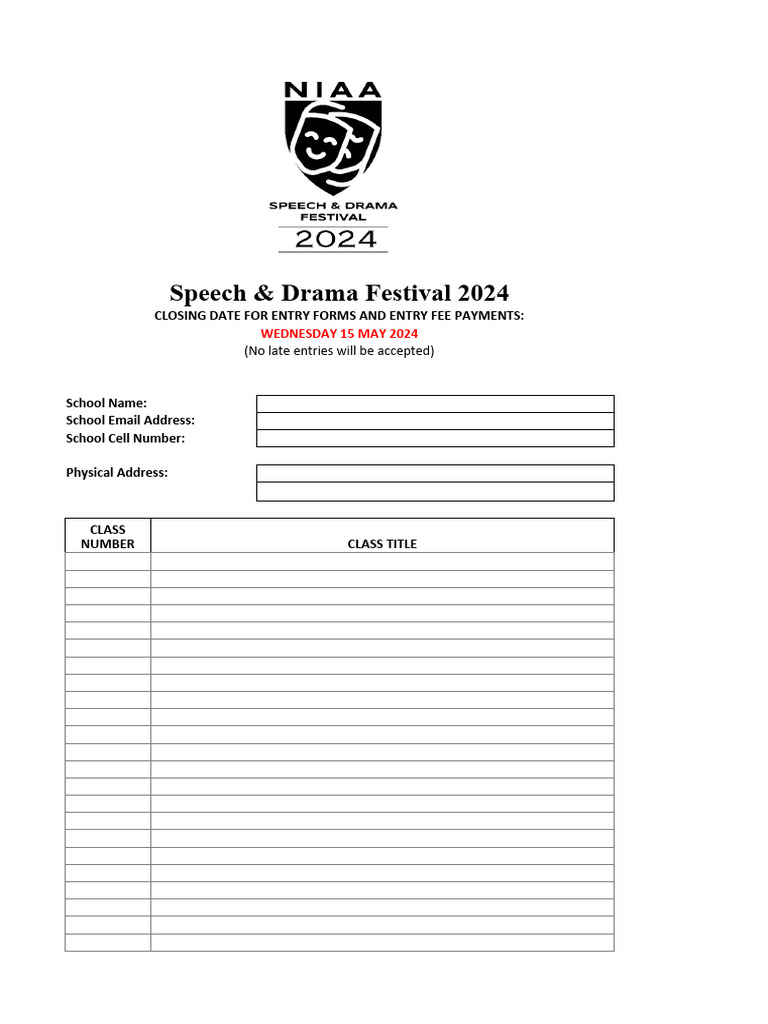 Speech-Drama-2024-Excel-entry-form | PDF