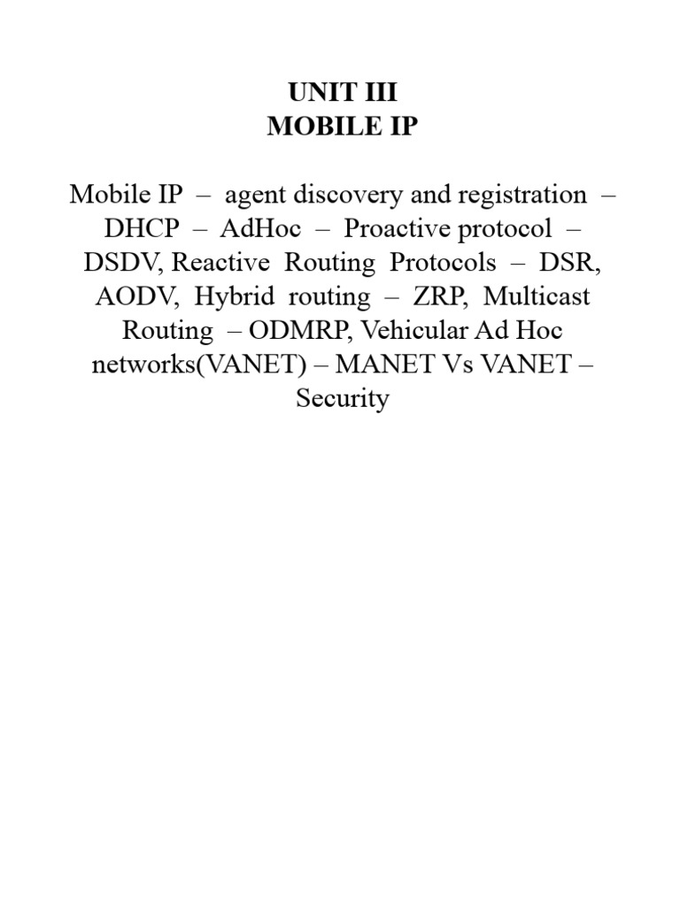 UNIT 3.pptx | PDF | Routing | Wireless Ad Hoc Network