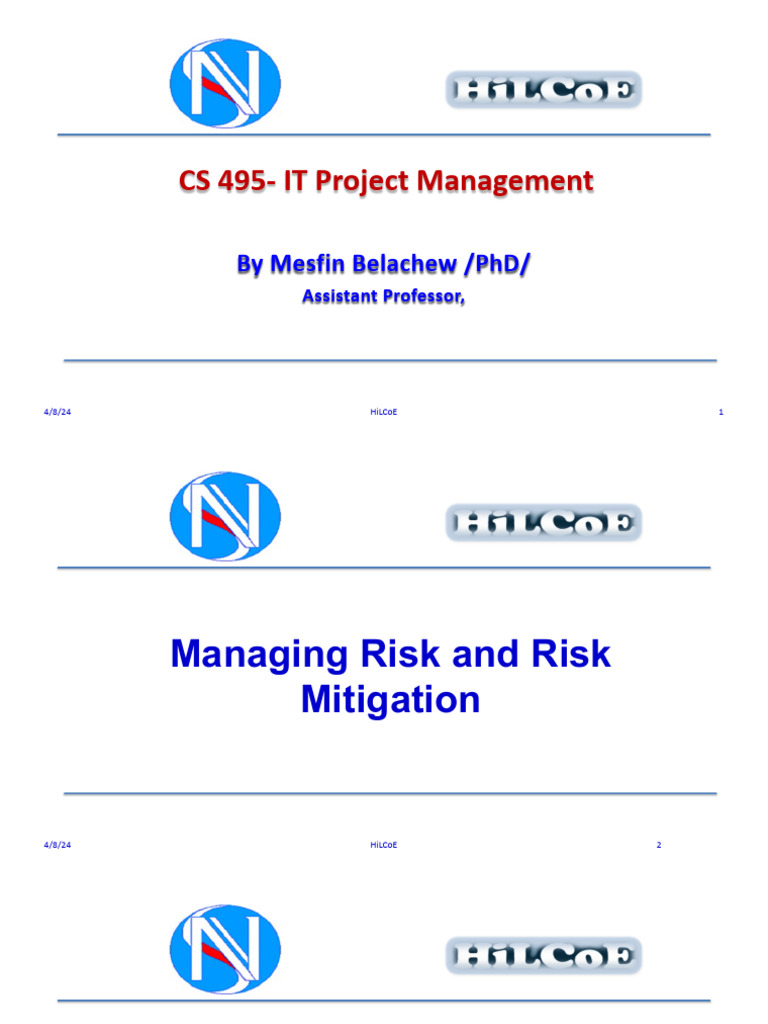Managing Risk and Risk Mitigation 1 | PDF | Risk | Risk Management