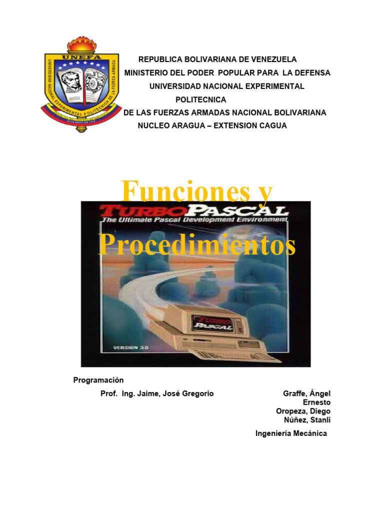 PASCAL | PDF | Función (Matemáticas) | Desarrollo de software