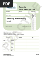ESOL - Entry 3 - Writing Candidate Paper - Practice Paper C 2 | PDF ...