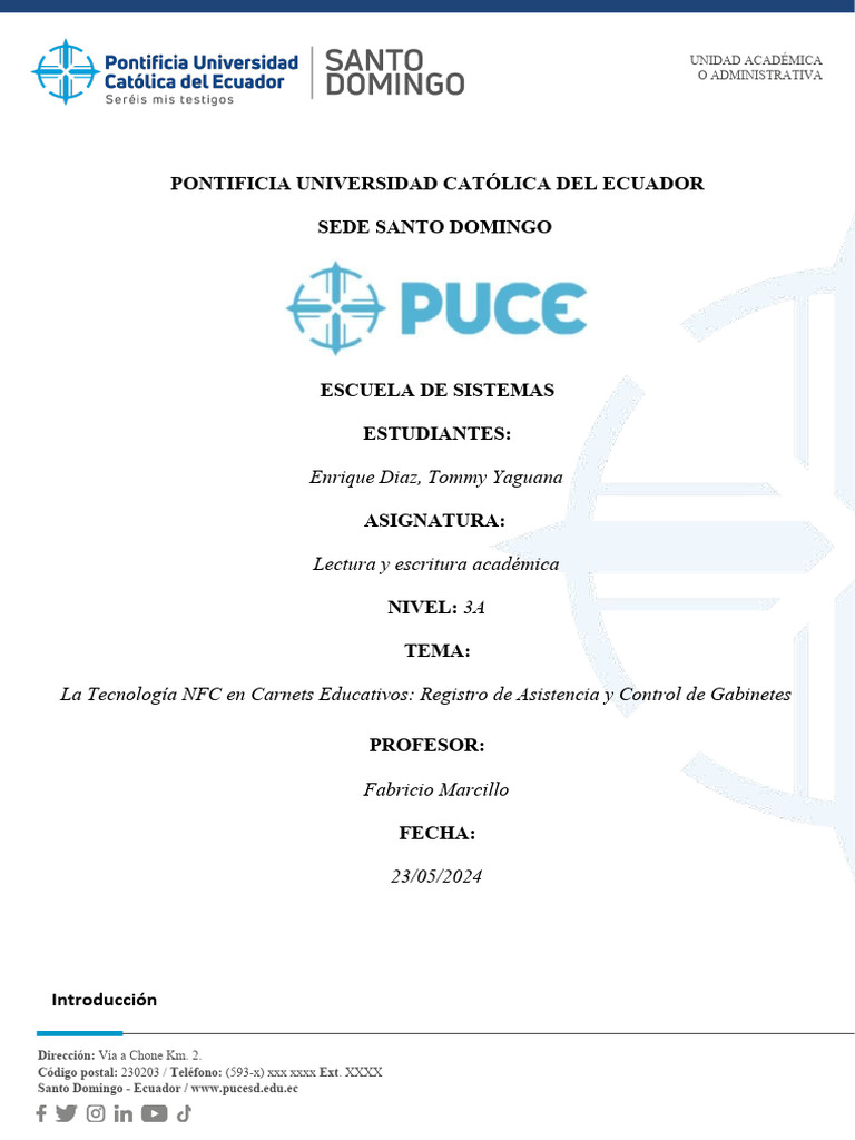 LecturaEscritura - Diaz - Yaguana FINAL | PDF | Identificación de ...