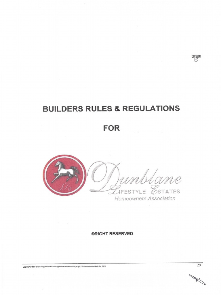 Builders Rules | PDF