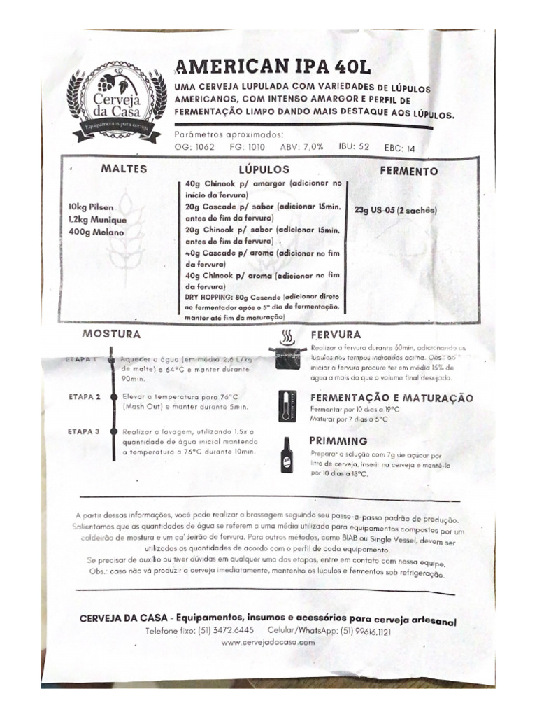 American Ipa 40l | PDF