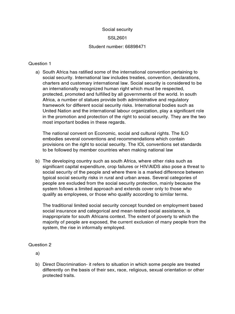 Social Security Exam 20204 | PDF | Employment | Welfare
