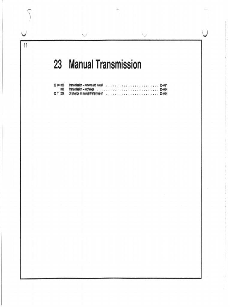 23 Manual Transmission | PDF