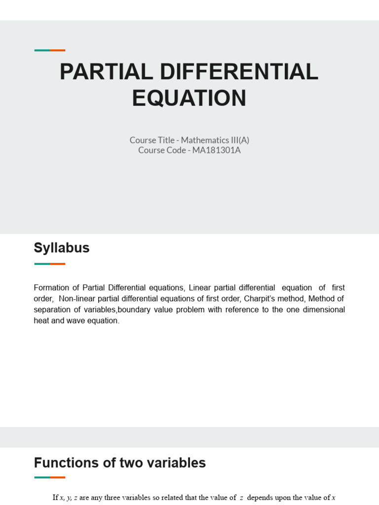 PDE Intro | PDF | Science & Mathematics