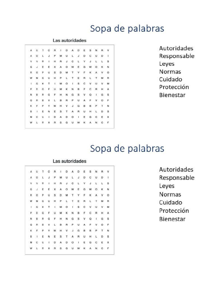 Sopa de Letras | PDF