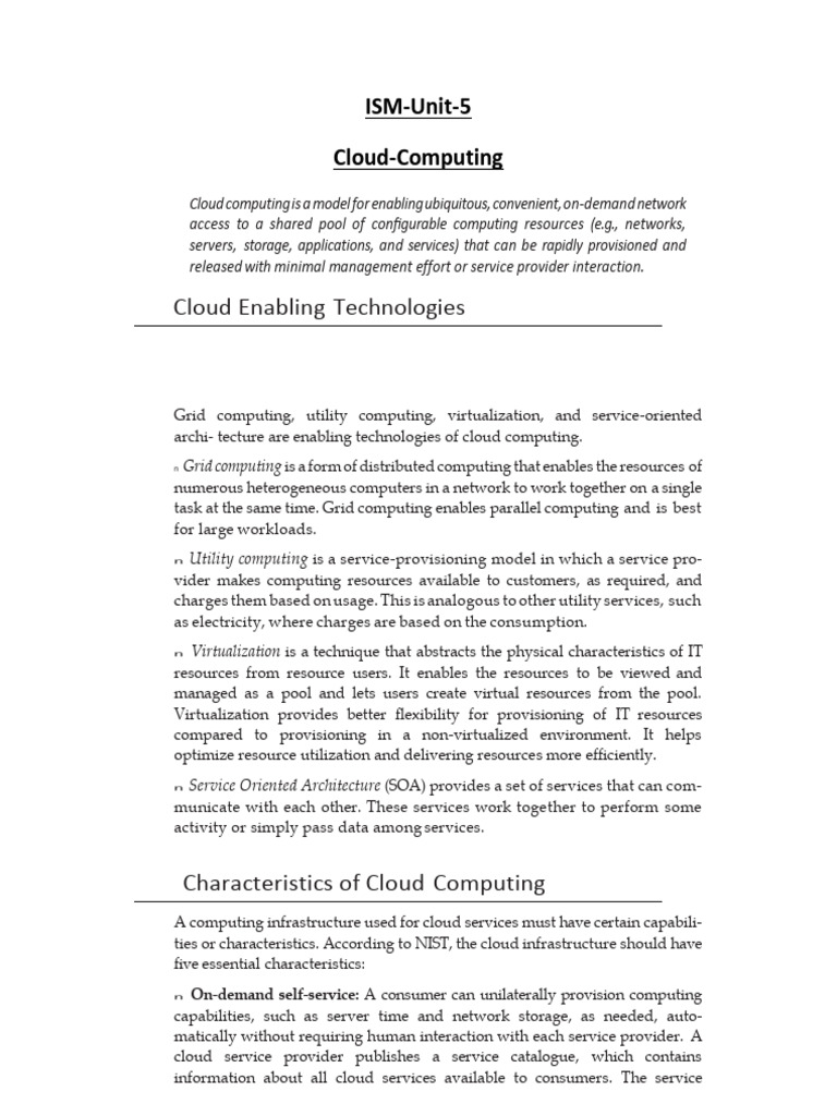 Cloud Computing Essentials & Models | PDF | Cloud Computing | Software As A Service