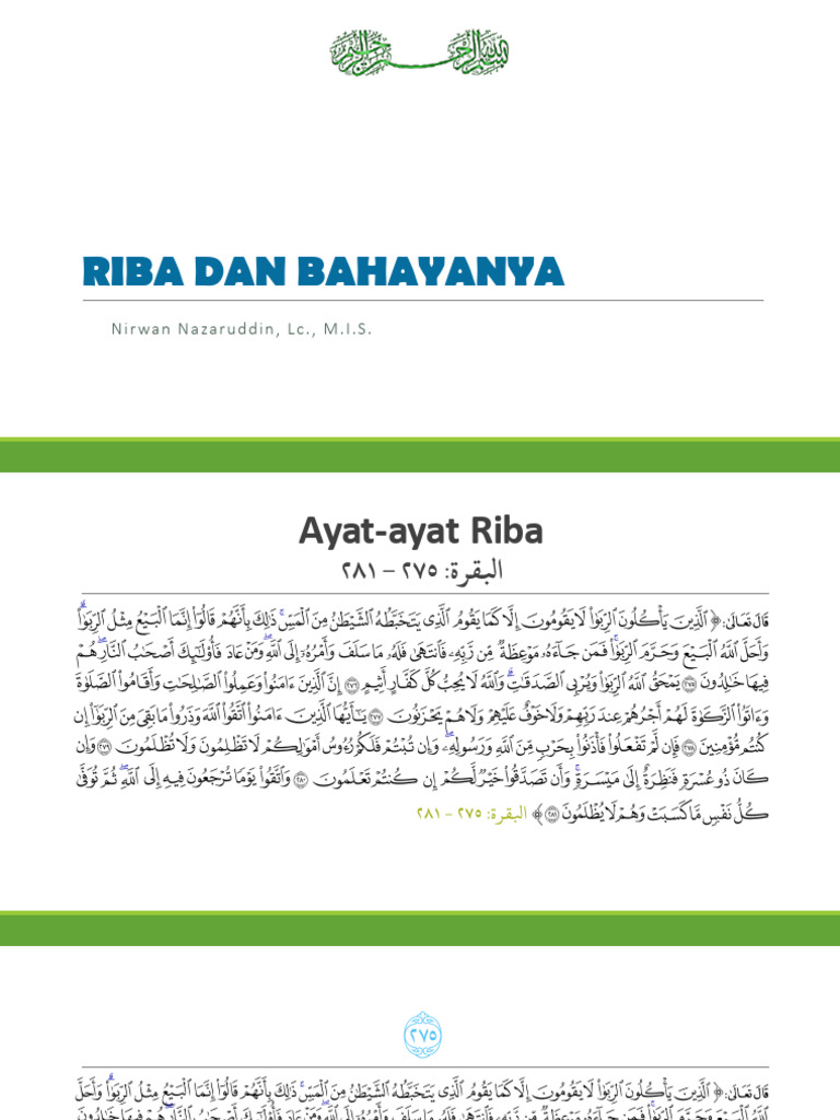 Riba dan Bahayanya Bagi Manusia | PDF