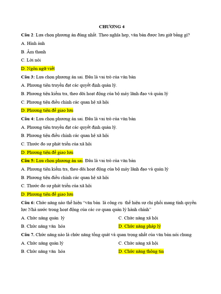 CHƯƠNG 4 HCVP | PDF