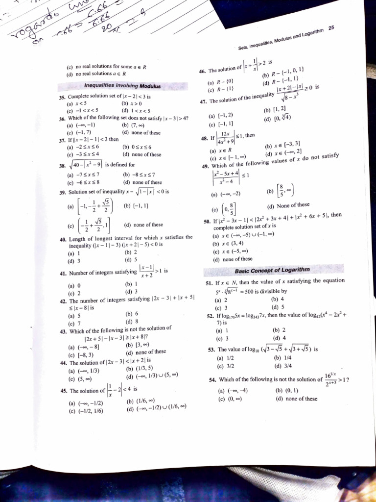 IIT JEE CLASS-XI MATHEMATICS PART (ii) | Download Free PDF | Logarithm ...