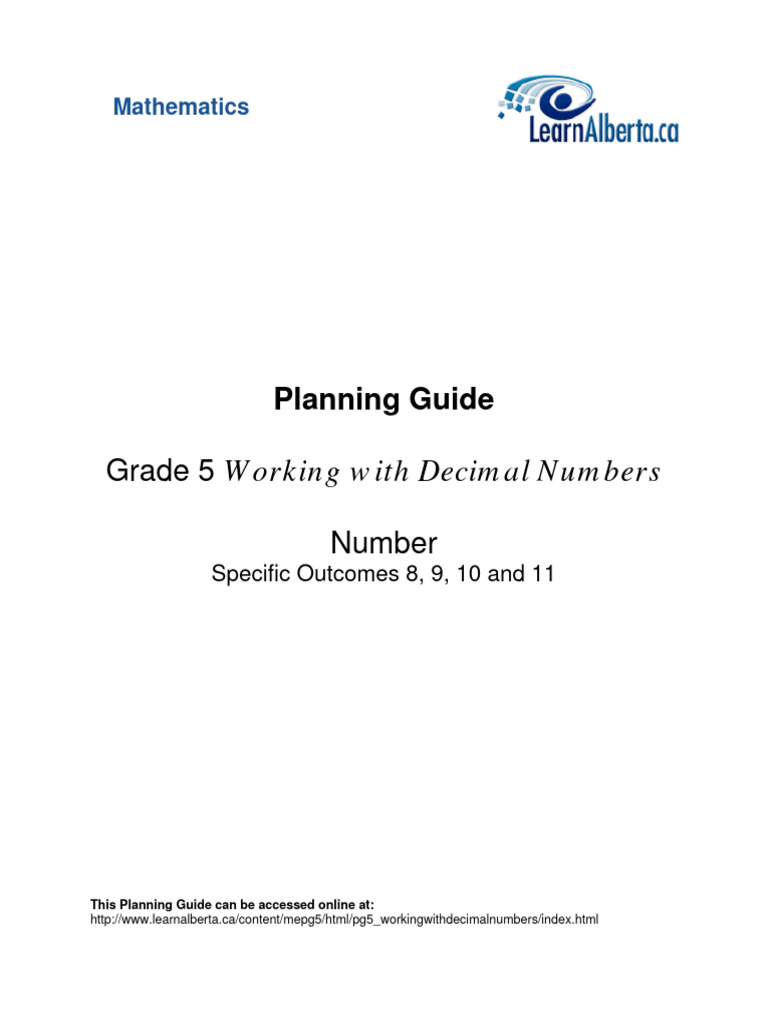 pg5 Workingwithdecimalnumbers | PDF | Decimal | Numbers