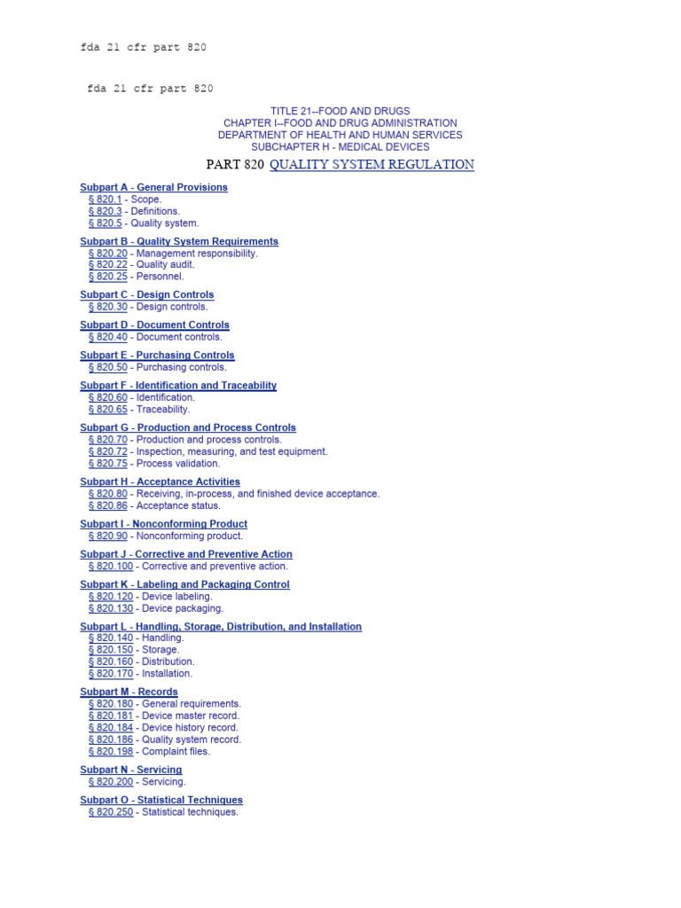 Arabic Translate of fda 21 cfr part 820 | Download Free PDF | Quality Management System | Food ...