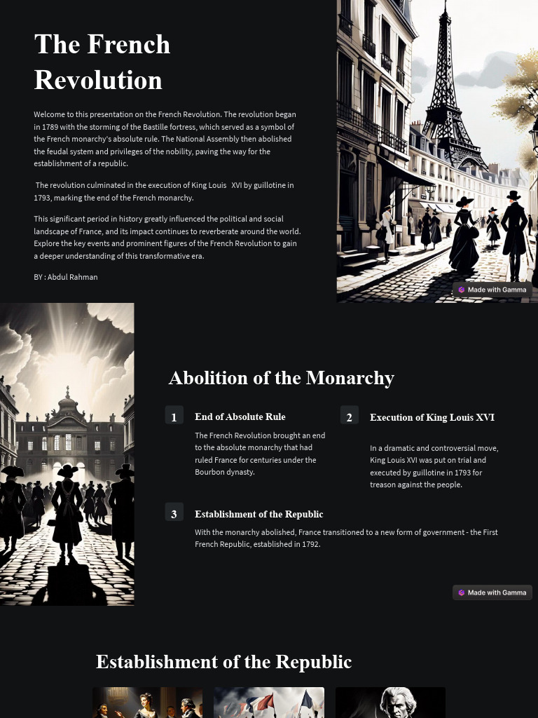 The French Revolution | PDF | Reign Of Terror | French Revolution