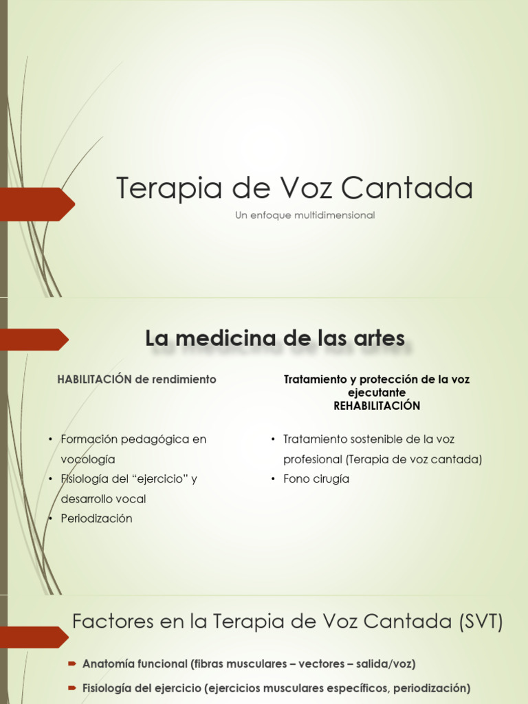 CLASE 14 Terapia de Voz Cantada (Singing Voice Therapy) | PDF | Canto