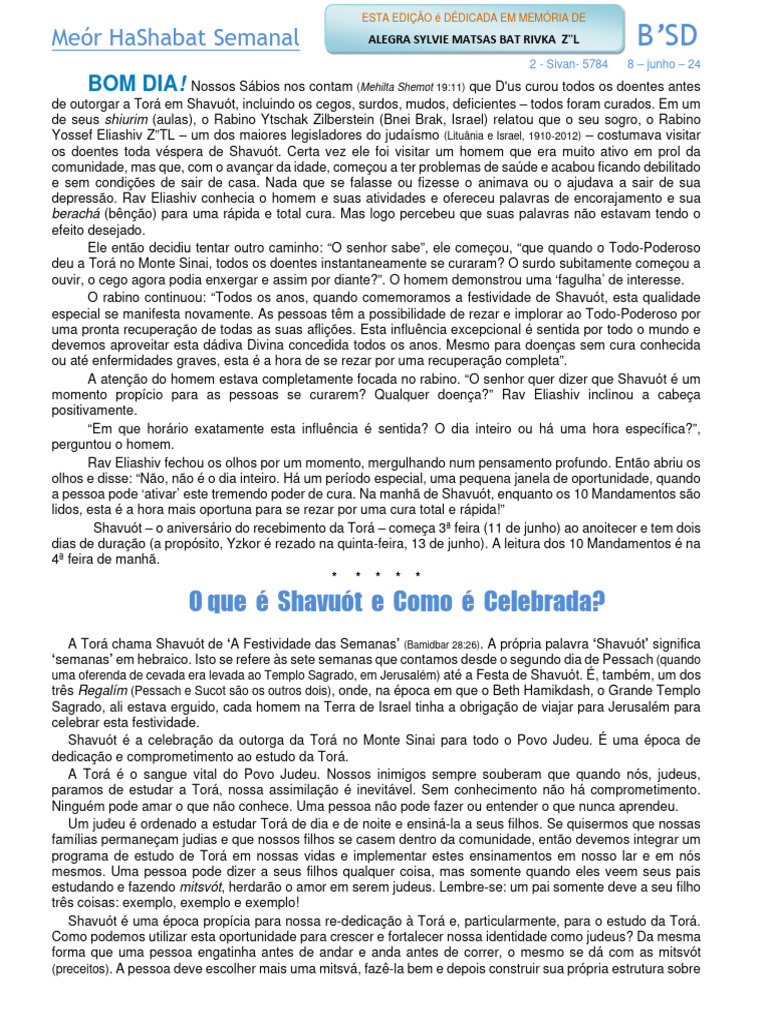 Shavuot 29 - RKP | Download grátis PDF | Torá | Judeus