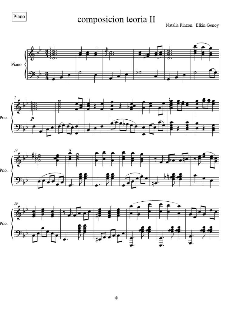 Compo Teoria Final Score - Piano | PDF