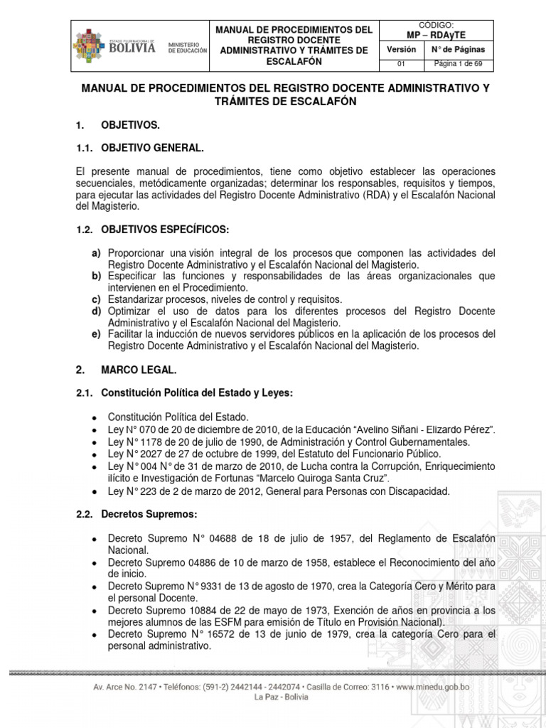 Manual Del Rda 05-04-2024 V1 | PDF | Documento de identidad | Maestros