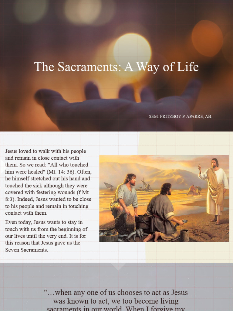 The Seven Sacrament | PDF | Eucharist | Baptism