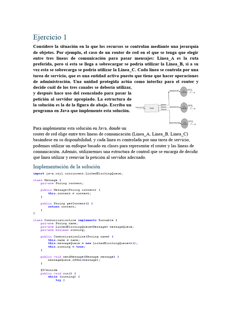 Implementación de Router en Java con UDP y TCP | PDF | Java (lenguaje ...