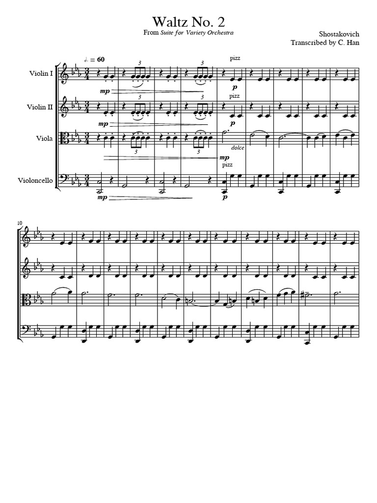 Walc-Szostakowicza-Partytura I Partie | PDF | Orchestras | Musical ...