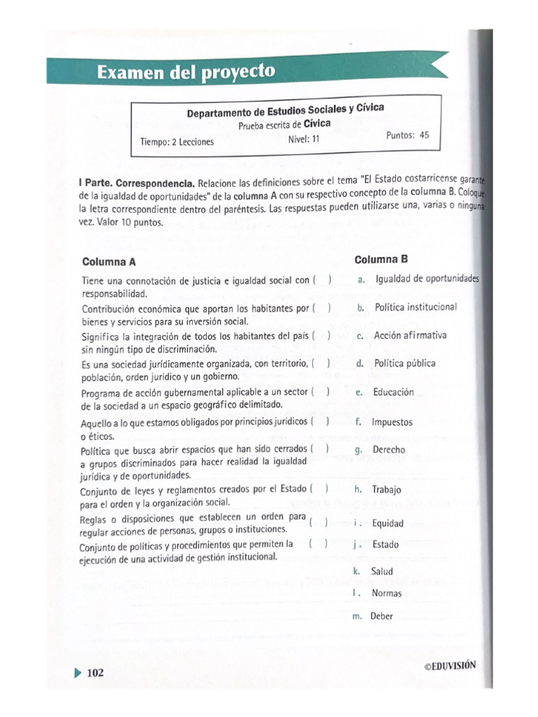 Examen Del Proyecto | PDF