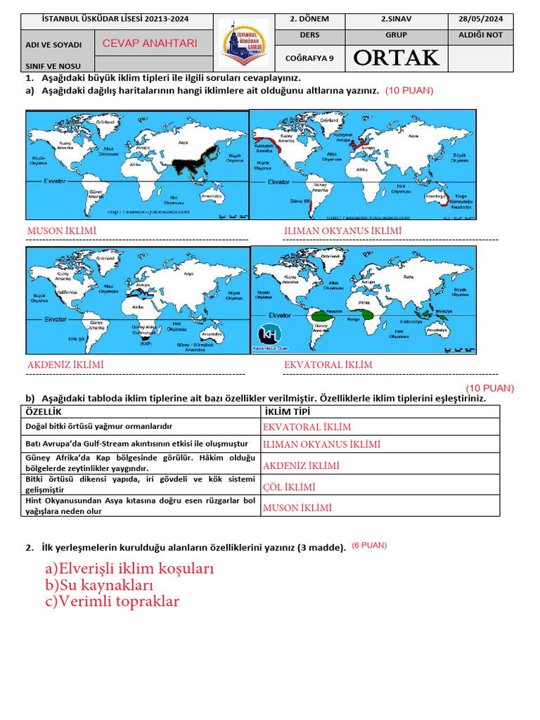 C9.2d.2y CEVAP ANAHTARI | PDF