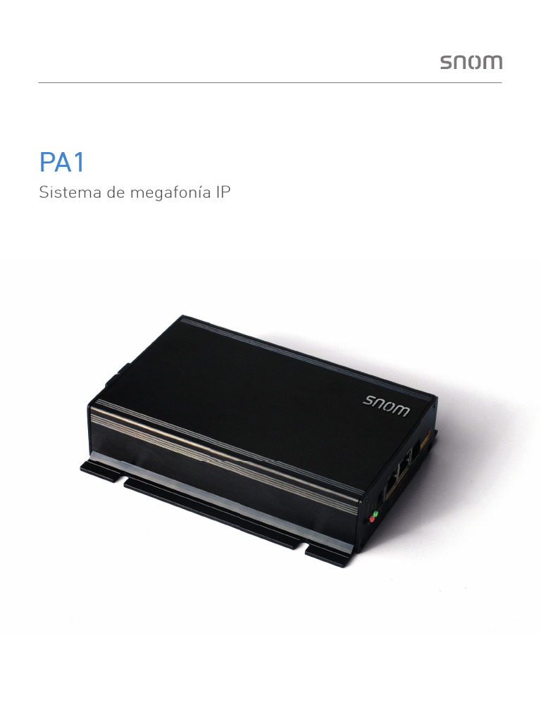 Snom PA1 Datasheet Es 2-1-0 | PDF | Micrófono | Informática