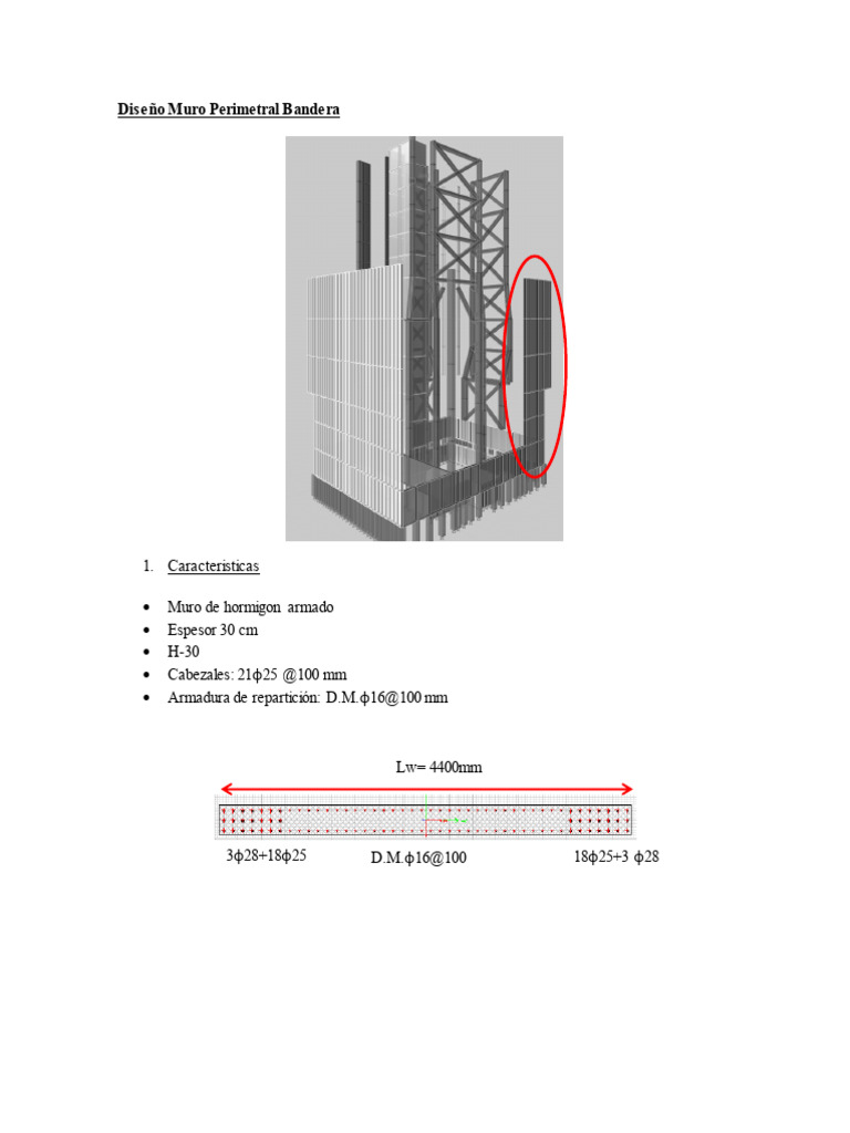 Diseño de Muro Perimetral de 30 cm | PDF | Ingeniería de Edificación ...