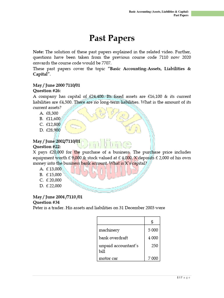 3c Basic Principles ALC Past Papers 2000 2005 | Download Free PDF ...