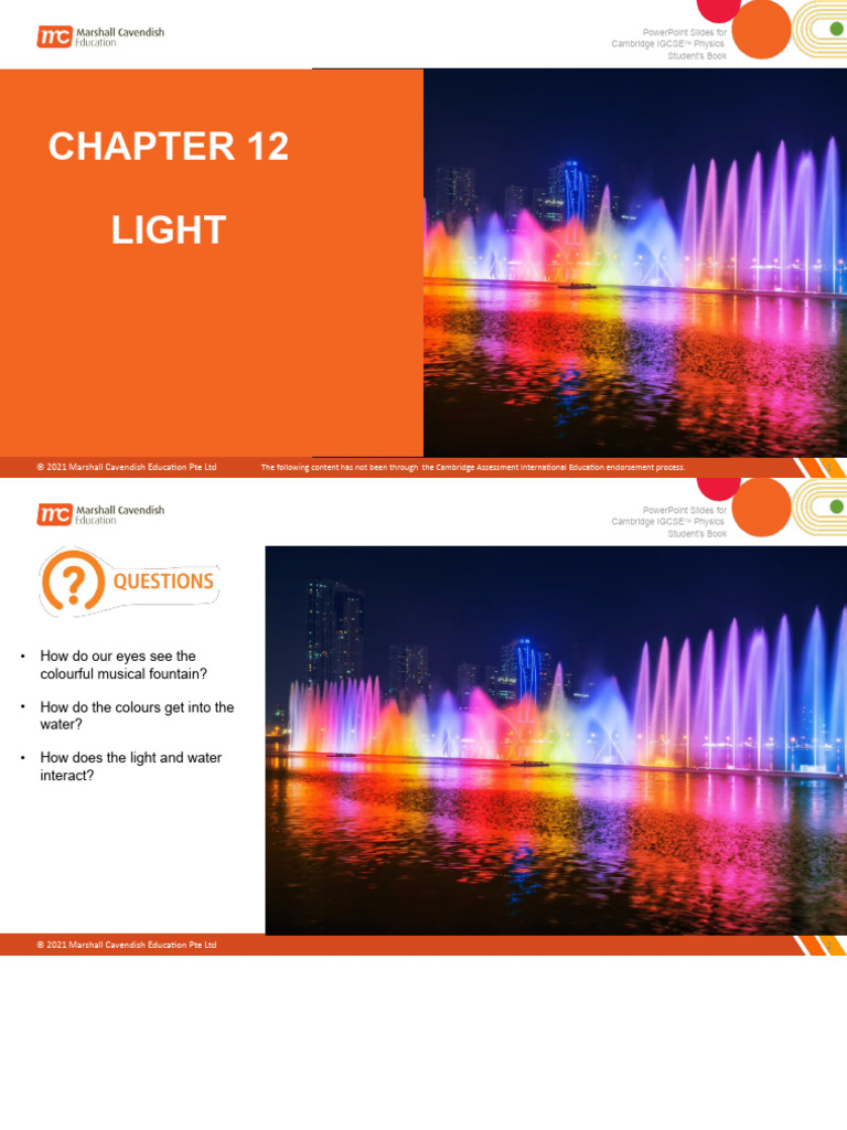 Mce Igcse Physics PPT c12 - Tir | PDF | Refraction | Refractive Index