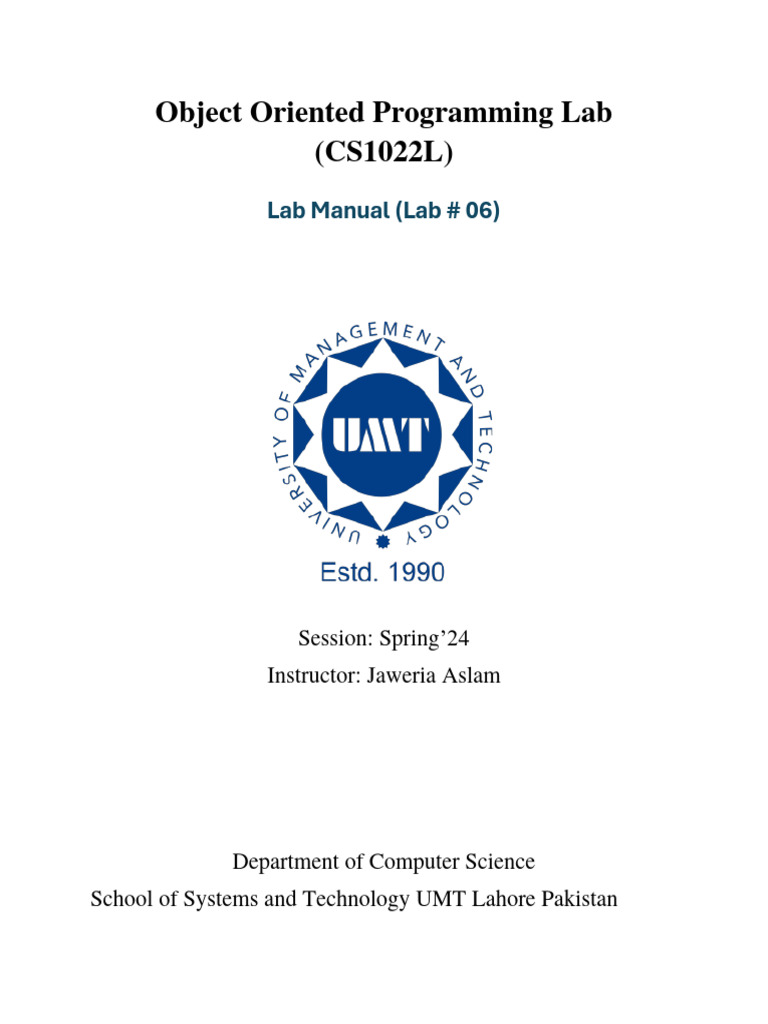 Lab 6 Pdf Constructor Object Oriented Programming Programming