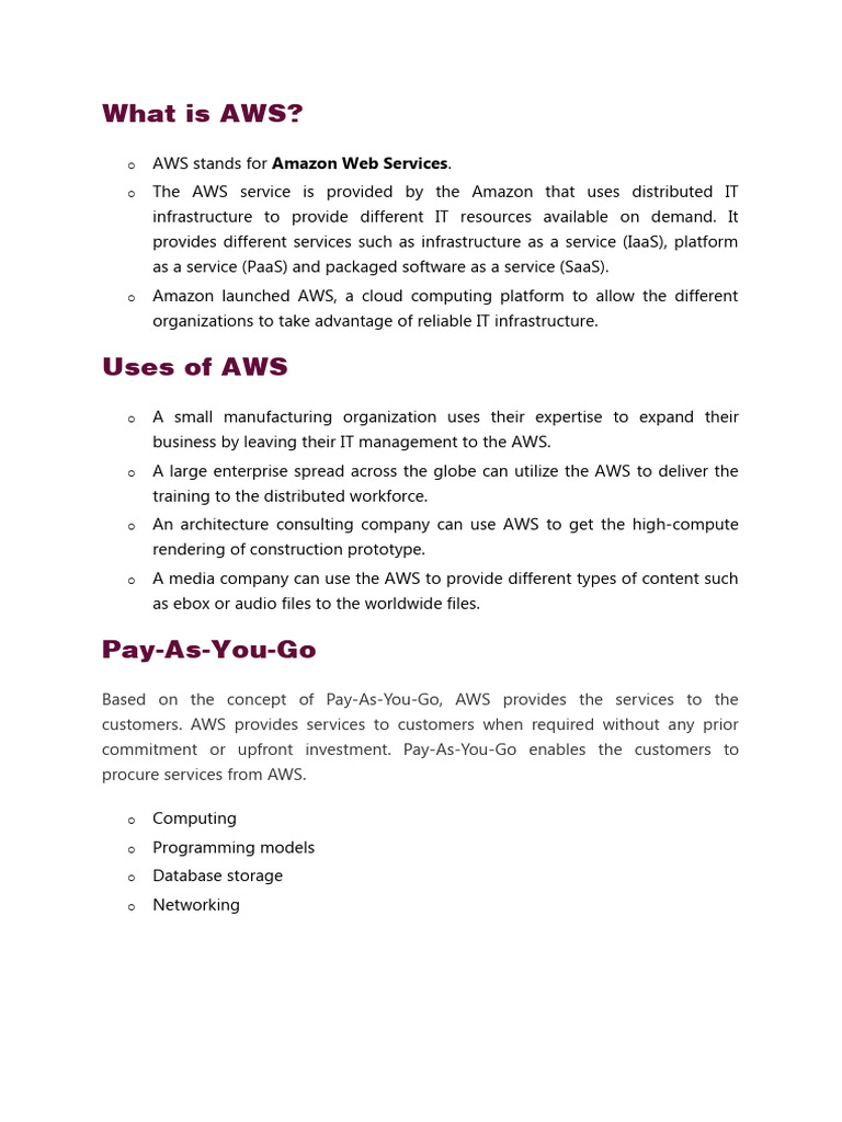 AWS-INTRO | PDF | Cloud Computing | Amazon Web Services
