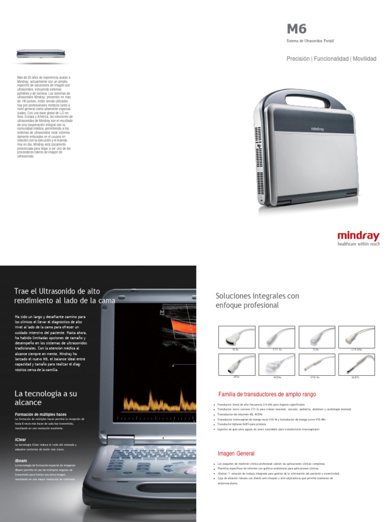 Ecografo - Mindray M6 | PDF | Ultrasonido | Ultrasonido médico