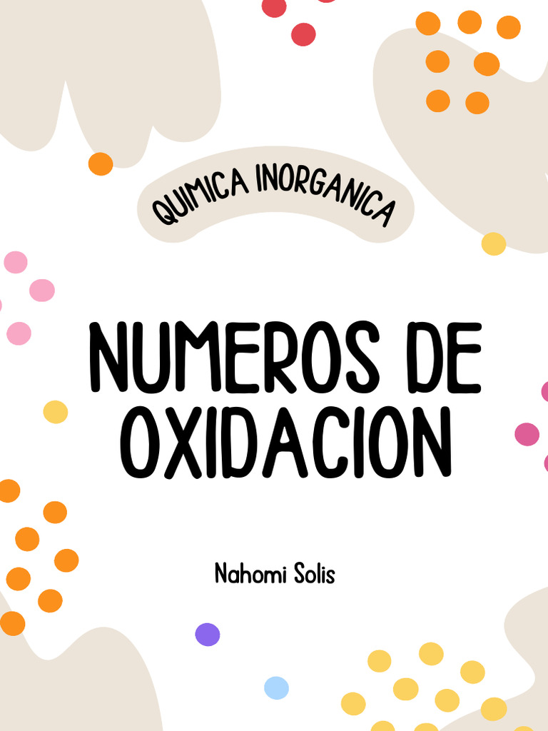 Numeros De Oxidacion Pdf Redox Ion 8332