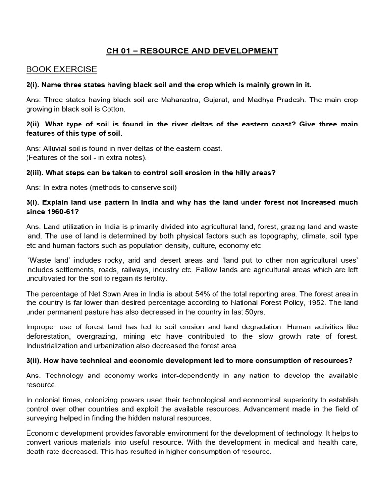 Geo CH 1 Notes | PDF | Soil | Erosion