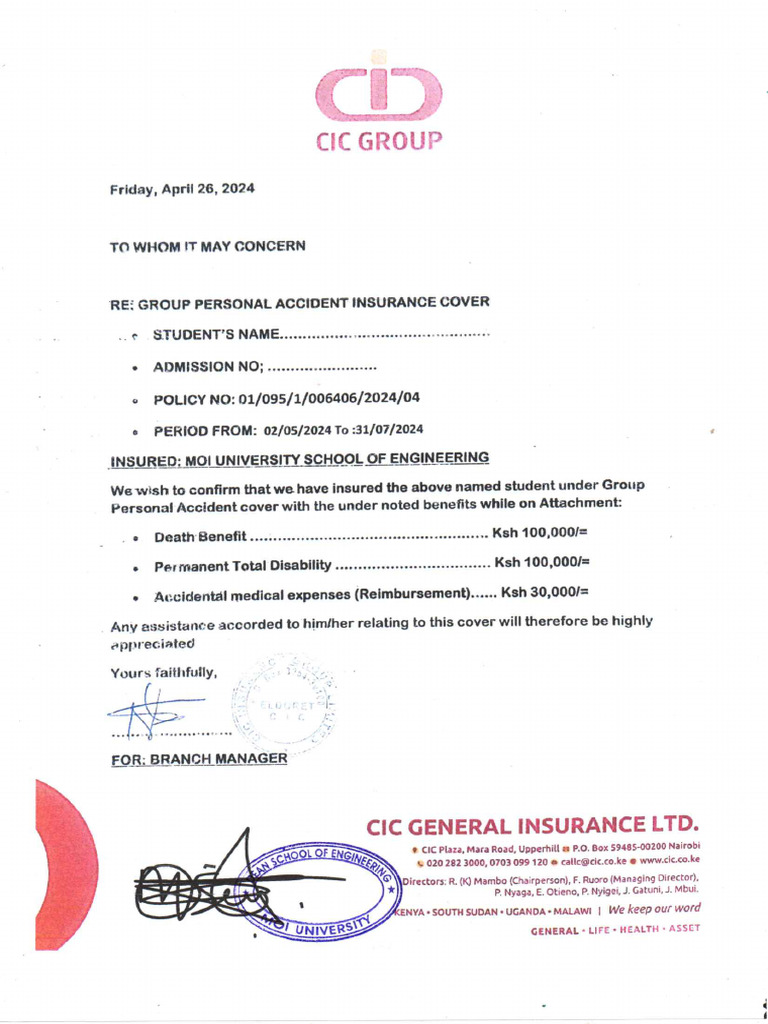 CIC INSURANCE | PDF