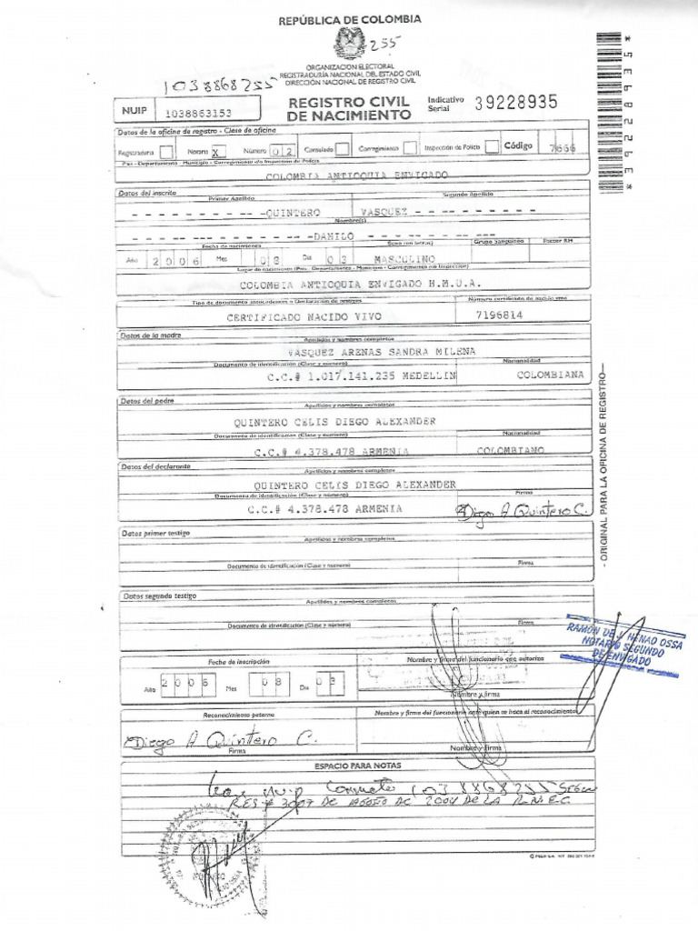 Registro Danilo | PDF