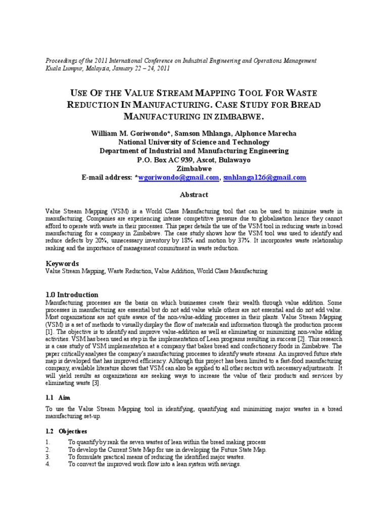 Research Paper - VSM | PDF | Lean Manufacturing | Inventory