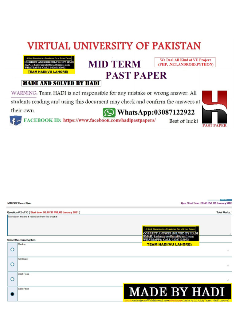 Math Solved Paper | PDF