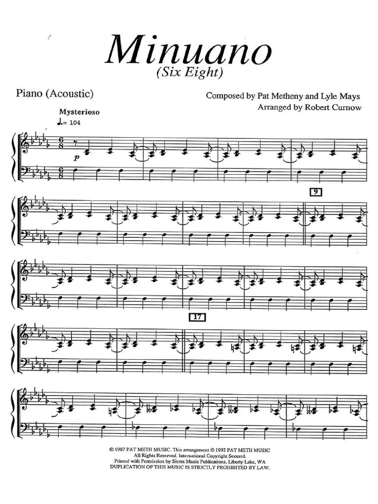 Minuano - Piano | PDF