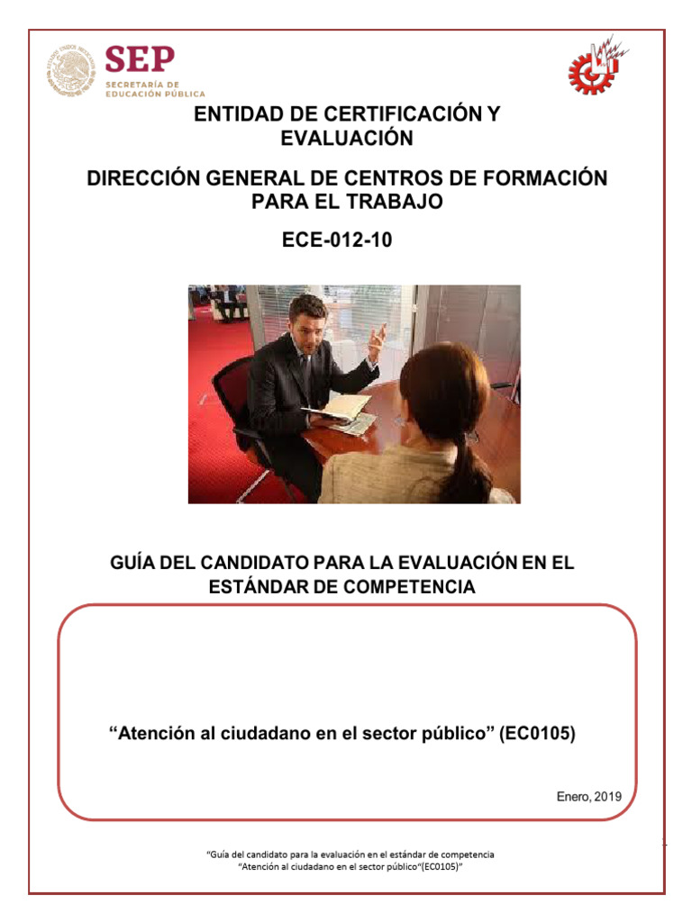 Guía EC0105: Atención al Ciudadano | PDF | Evaluación | Comunicación